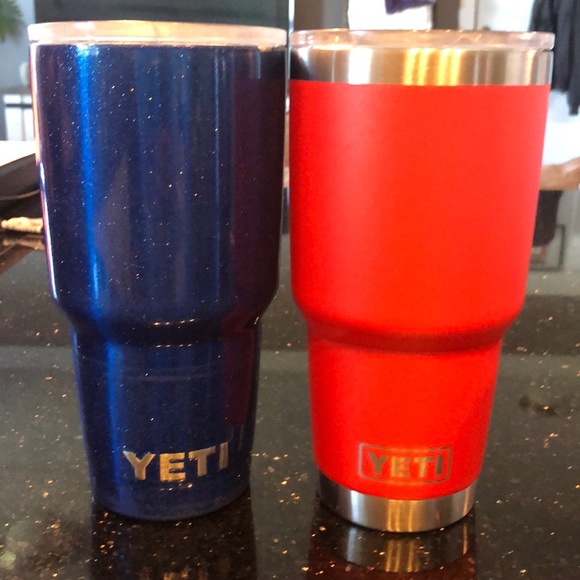 Yeti | Dining | 2x 3oz Yeti Cups Sparkling Blue And Red | Poshmark